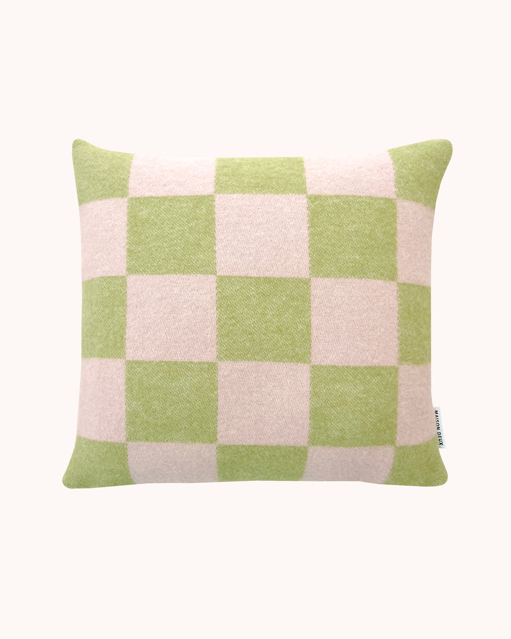 Checkerboard Cushion Kiwi Pink – Maison Deux