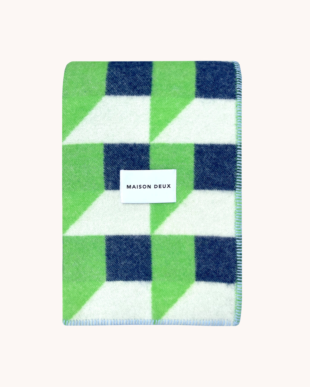 Cubics Blanket Apple Navy – Maison Deux