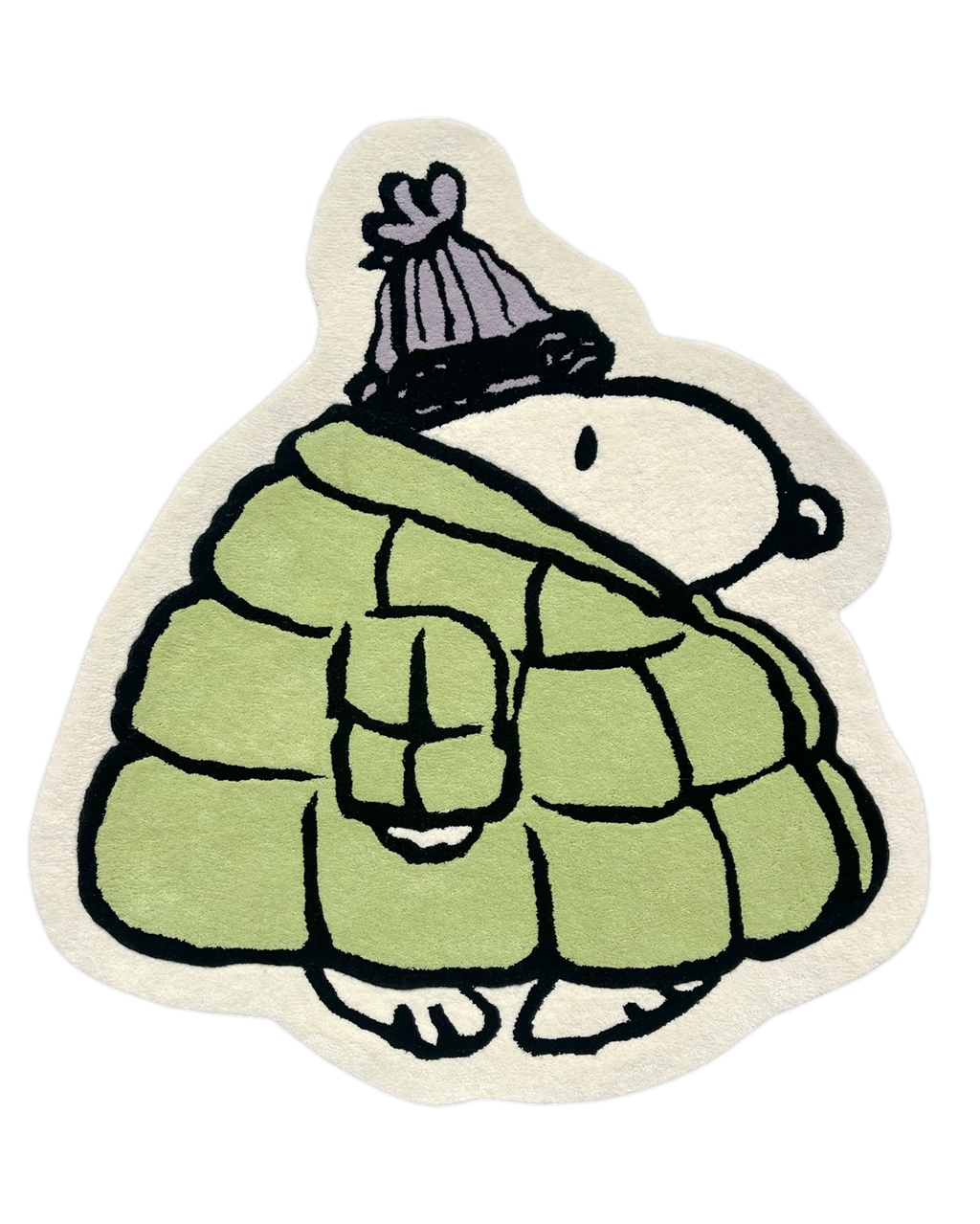 Snoopy Puffer Jacket Rug 110 x 112 cm - Kiwi Lilac – Maison Deux